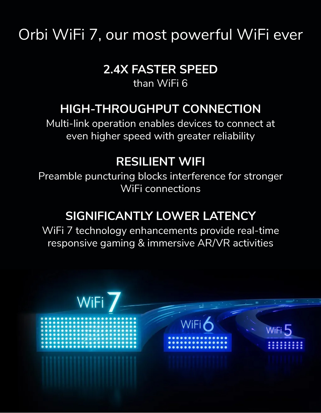 NETGEAR Orbi 770 (RBE773) WiFi 7 Mesh System: 3-Pack, Tri-Band, Up to ...