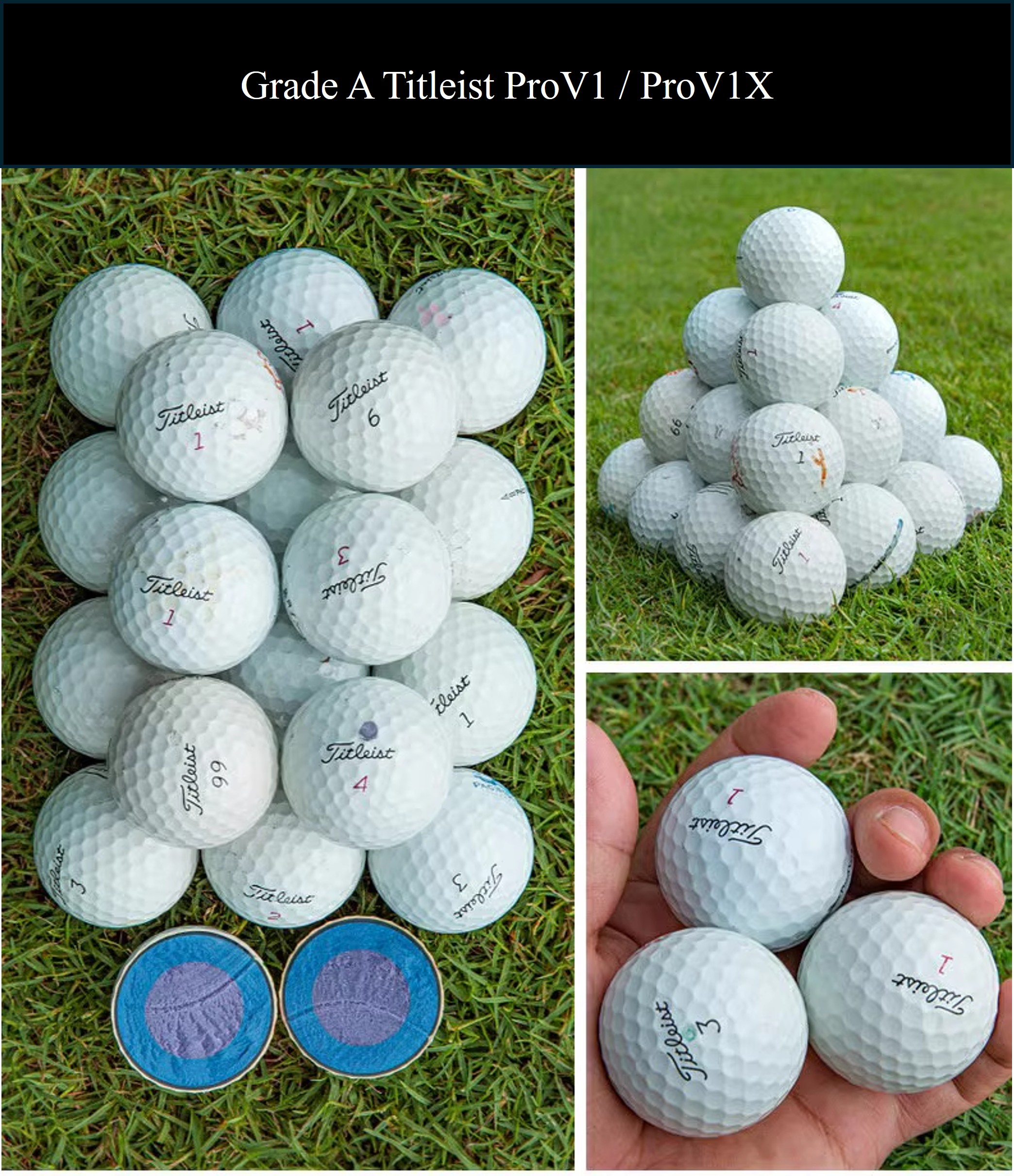 (20/pck) Used Titleist Golf Balls Prov1 Prov1x Normal | Shopee Singapore