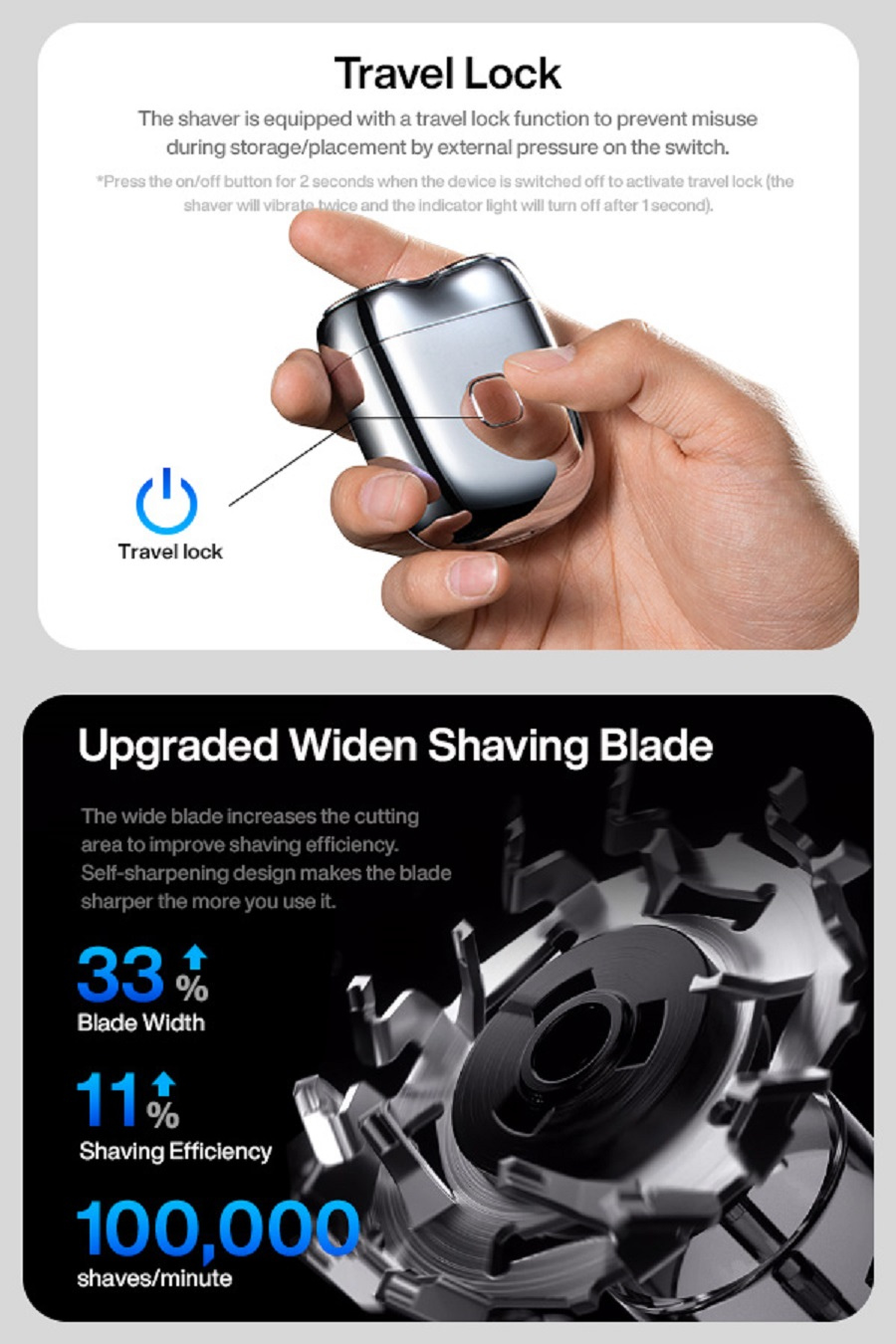 [Father's Day Gift🎁] yoose Mini 2.0 Electric Shaver for Man Travel ...
