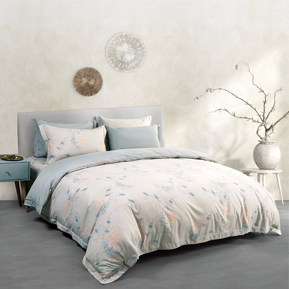 Epitex 1200TC Hybrid Botanic Silk Printed Fitted Sheet Set | Bedsheet ...