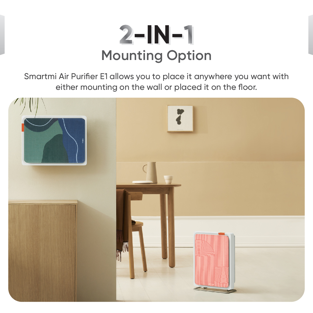Smartmi E1 Frame Air Purifier | Flexible Placement | Compact Design ...