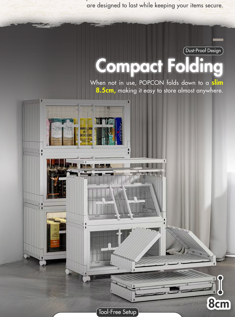 HOUZE - POPCON - S | M | L | XXL Popmart Container Display Box w Shelf ...