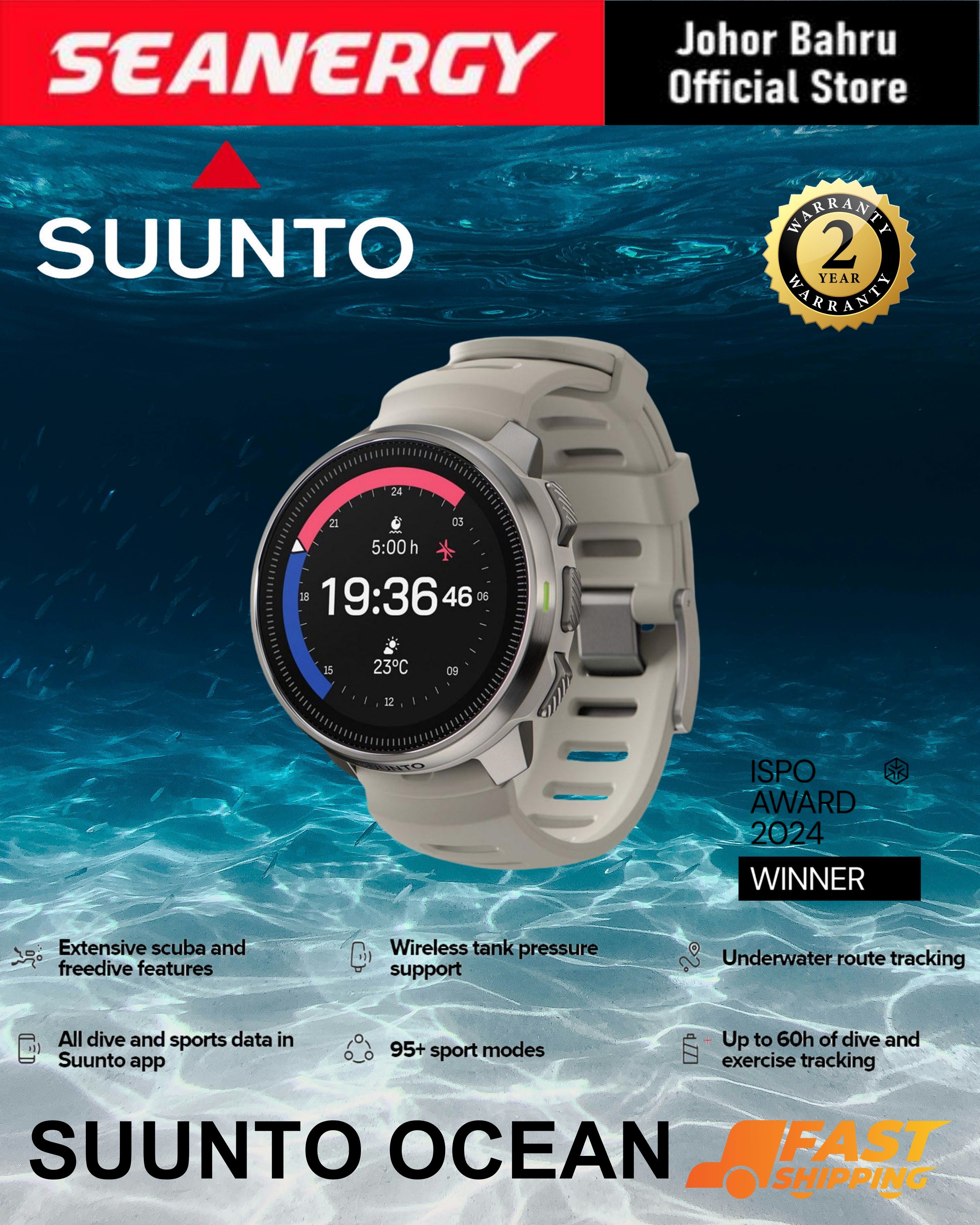 SUUNTO OCEAN Dive Computer Suunto Ocean Multi Sports Scuba Diving ...