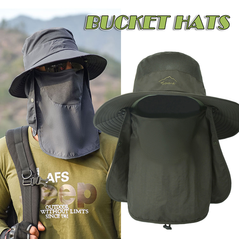 【SG】Fisherman Hat Men's Summer UV Protection Outdoor Sunshade Hat ...