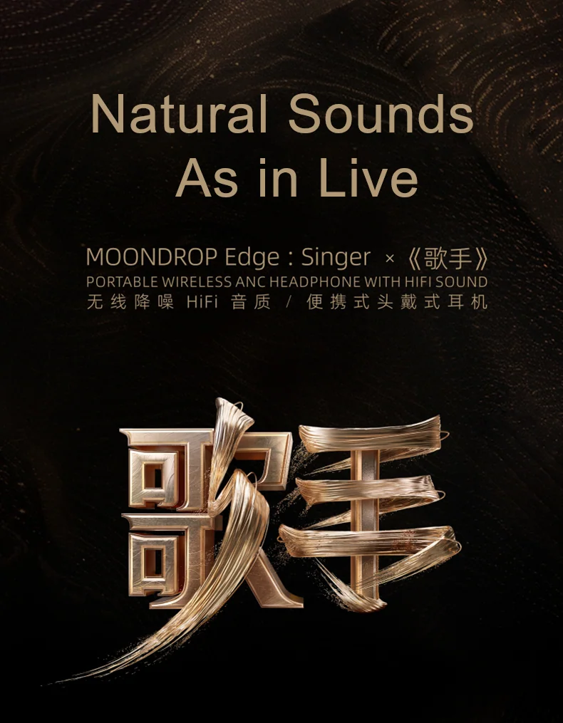 [🎶SG] MOONDROP x SINGER: EDGE 40mm Dynamic Driver Wireless Headphone ...