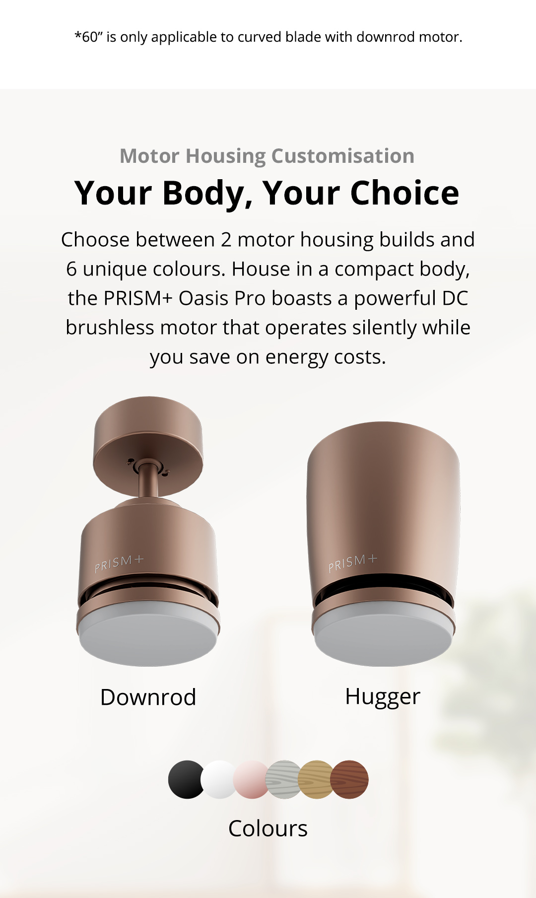 PRISM+ Oasis Pro Ceiling Fan | 3 Blades | Integrated Dimmable Lights ...