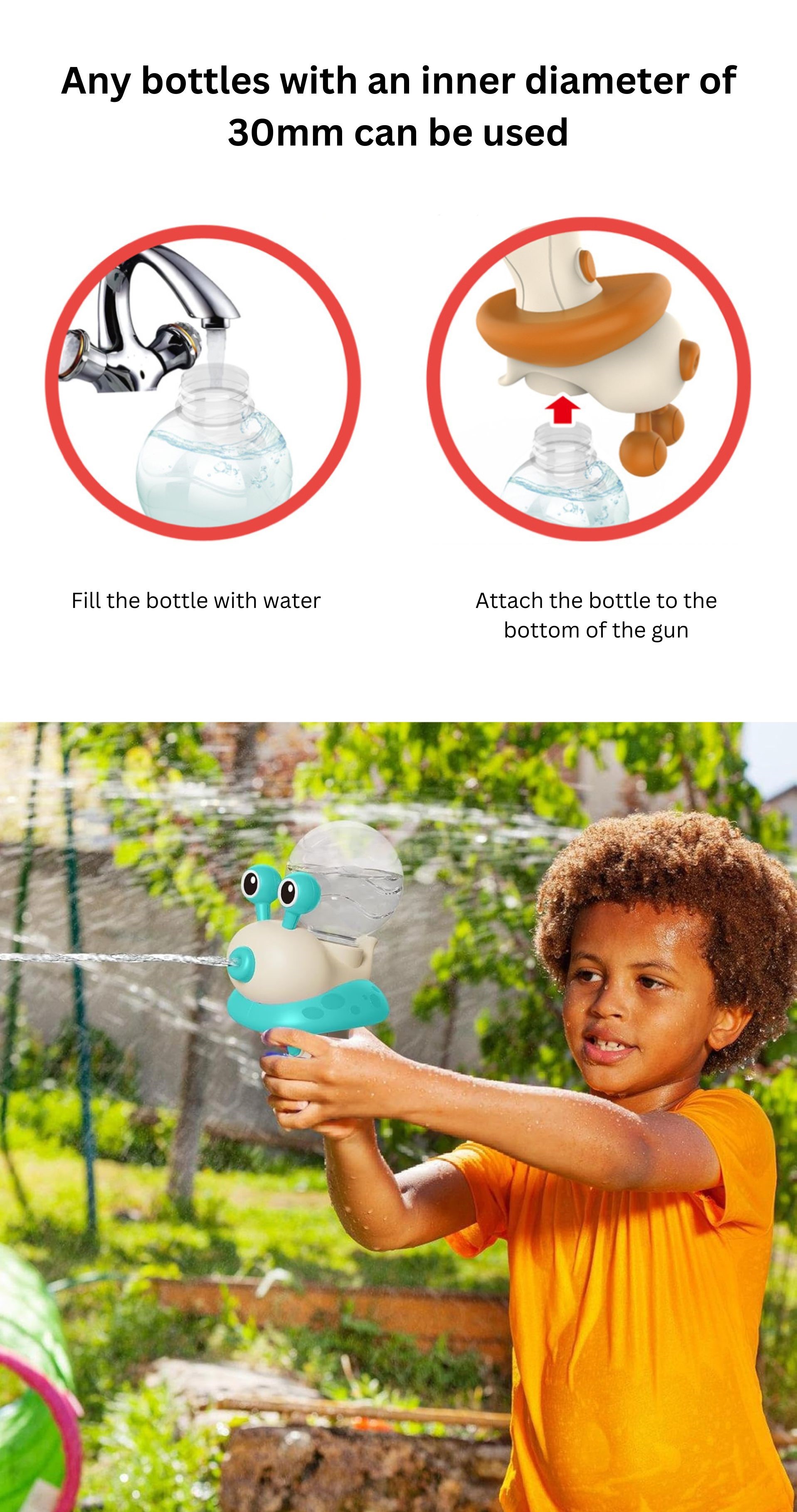 Infantino | Maya & Friends Electric Snail Water Gun (Assorted Colours ...