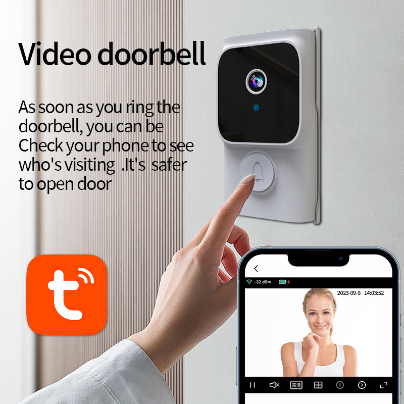 📱Tuya Smart Video Doorbell Wireless 2.4GHzSG | Real-Time App Alert🔥Free ...