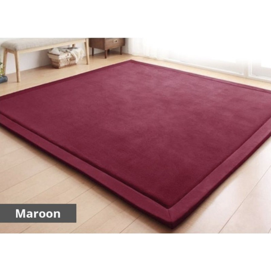 【SG stock】Japanese Tatami Carpet Thick Non Slip Floor Mat Coral Fleece ...