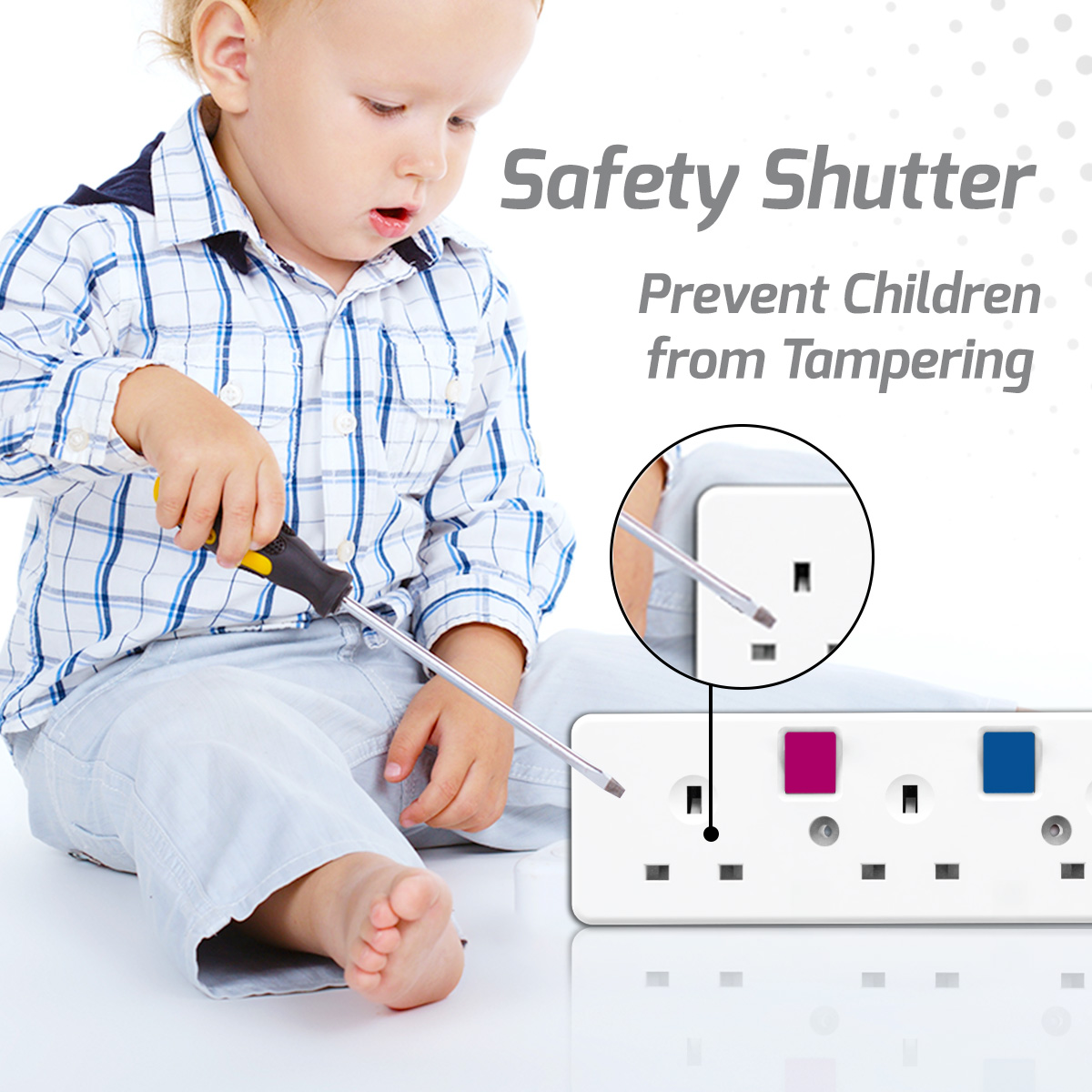 PowerPac Extension Socket Extension Cord, Power Cord, Power Extension 4 ...