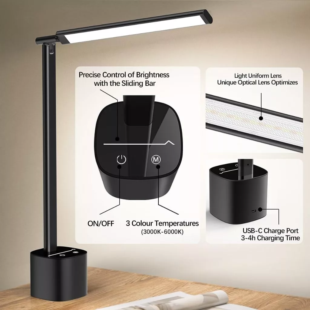 LED Smart Eye Series Charging Folding Reading Wireless Desk Lamp Office ...