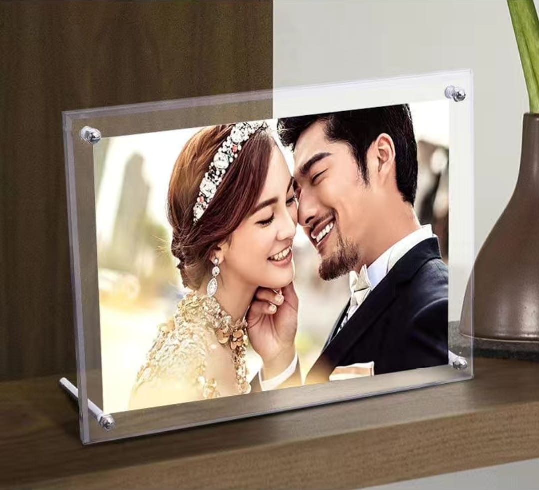 Acrylic Frame Photo Stand Frame with Steel Rod | A6 A5 8R 5R | A4 ...