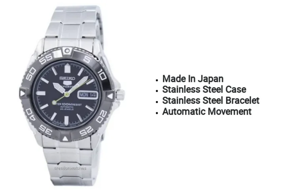 [Creationwatches] Seiko 5 Sports Automatic Japan Made SNZB23 SNZB23J1 ...