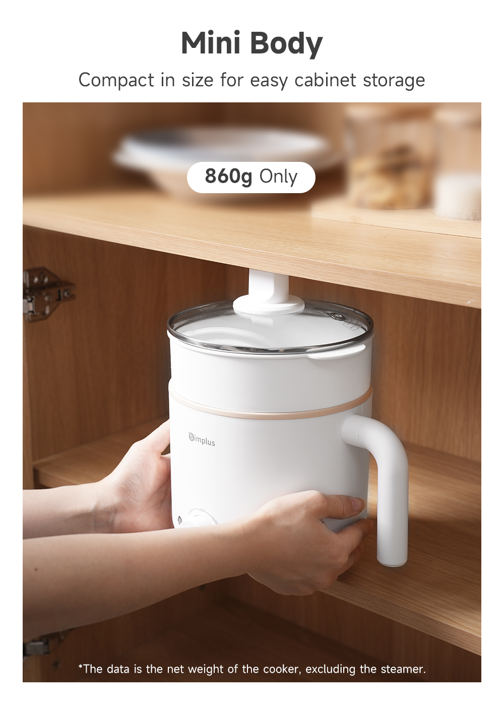 Simplus 1.7L Electric Cooker | 630W Quick Heating | Non-Stick Coating ...