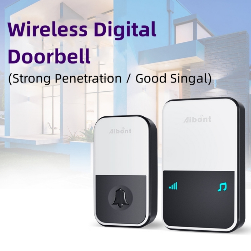 Digital Wireless Doorbell Smart Self-powered Waterproof Smart Door Bell ...