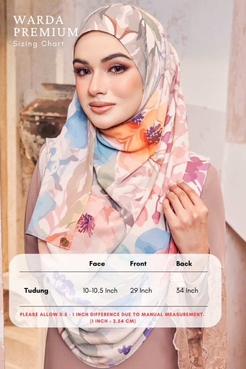 Hijabs and Such Warda Raya Premium Instant in premium Chiffon bubble by Mootiara | Shopee Singapore