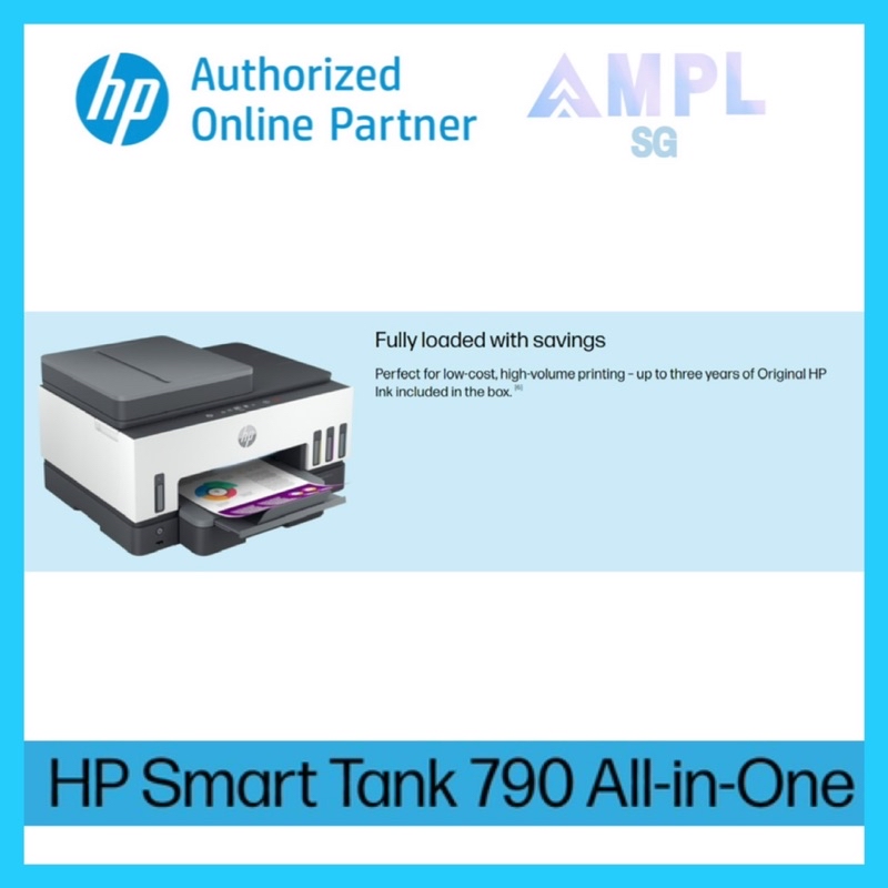 New HP Smart Tank 790 All-in-One |Free $20eCapitaVouchers | Print, Copy ...