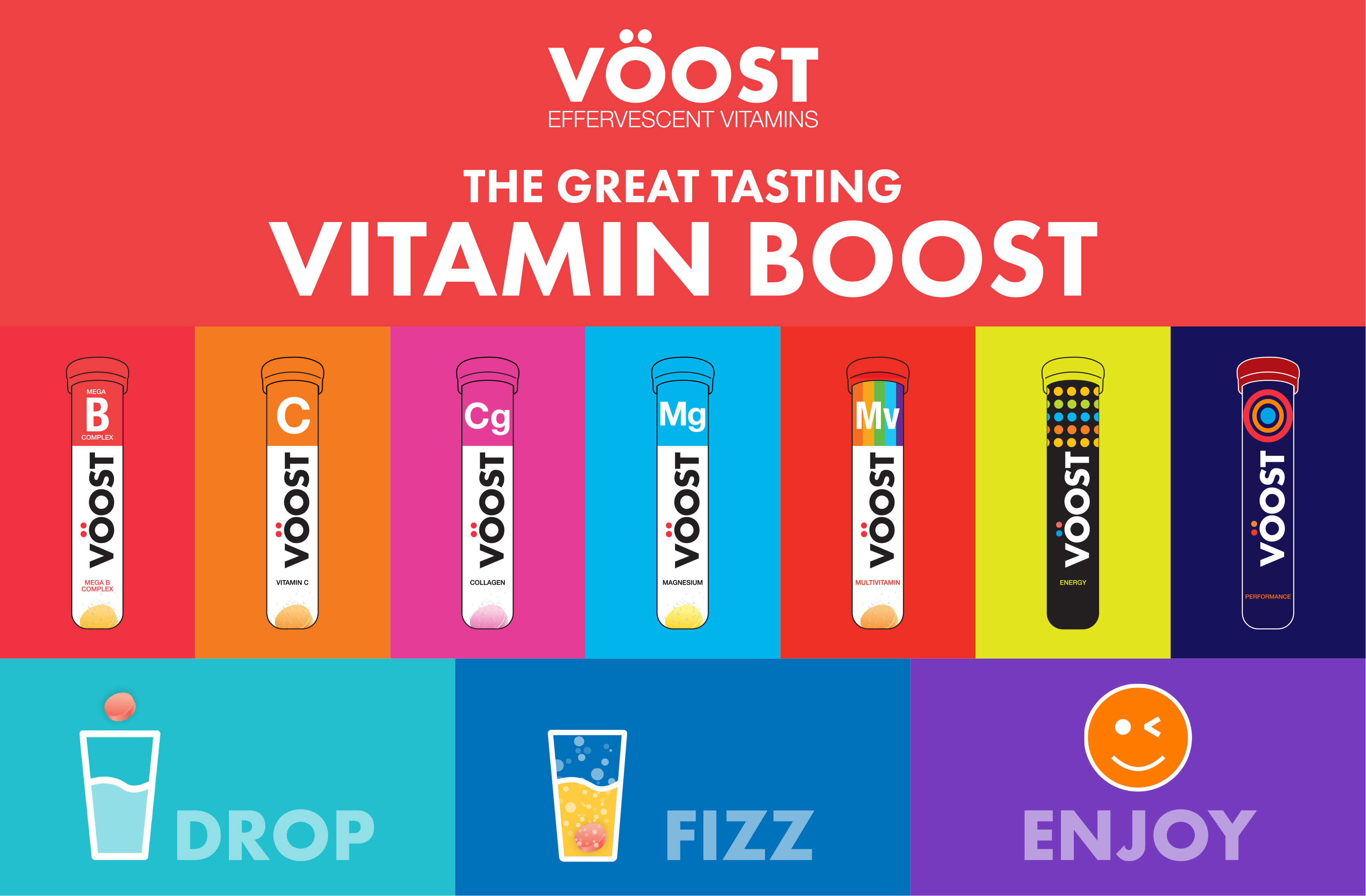 VOOST Hydrate Lemon+Lime Effervescent Electrolyte Supplement 20 tabs to ...