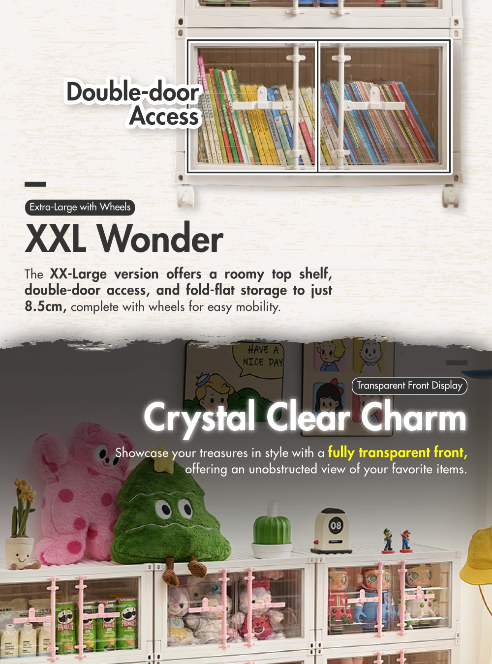 HOUZE - POPCON - S | M | L | XXL Popmart Container Display Box w Shelf ...