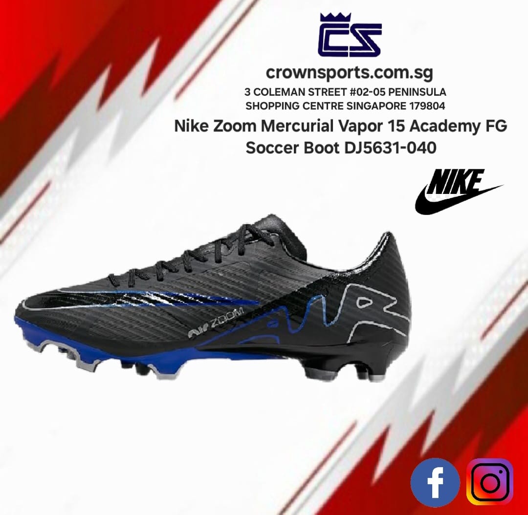 Nike Zoom Mercurial Vapor 15 Academy FG Soccer Boot DJ5631-040 | Shopee ...