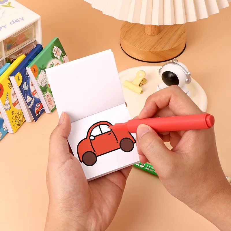 Children's portable cartoon graffiti book 50 sticky notes color ...