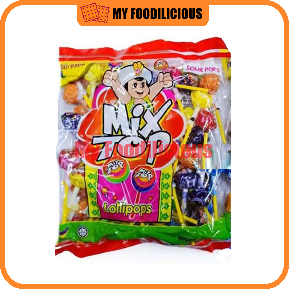 Mix Top Lollipop Sour Pops / Mixed Fruit 54sticks Sweet Candy Party Birthday Children Day Party ...