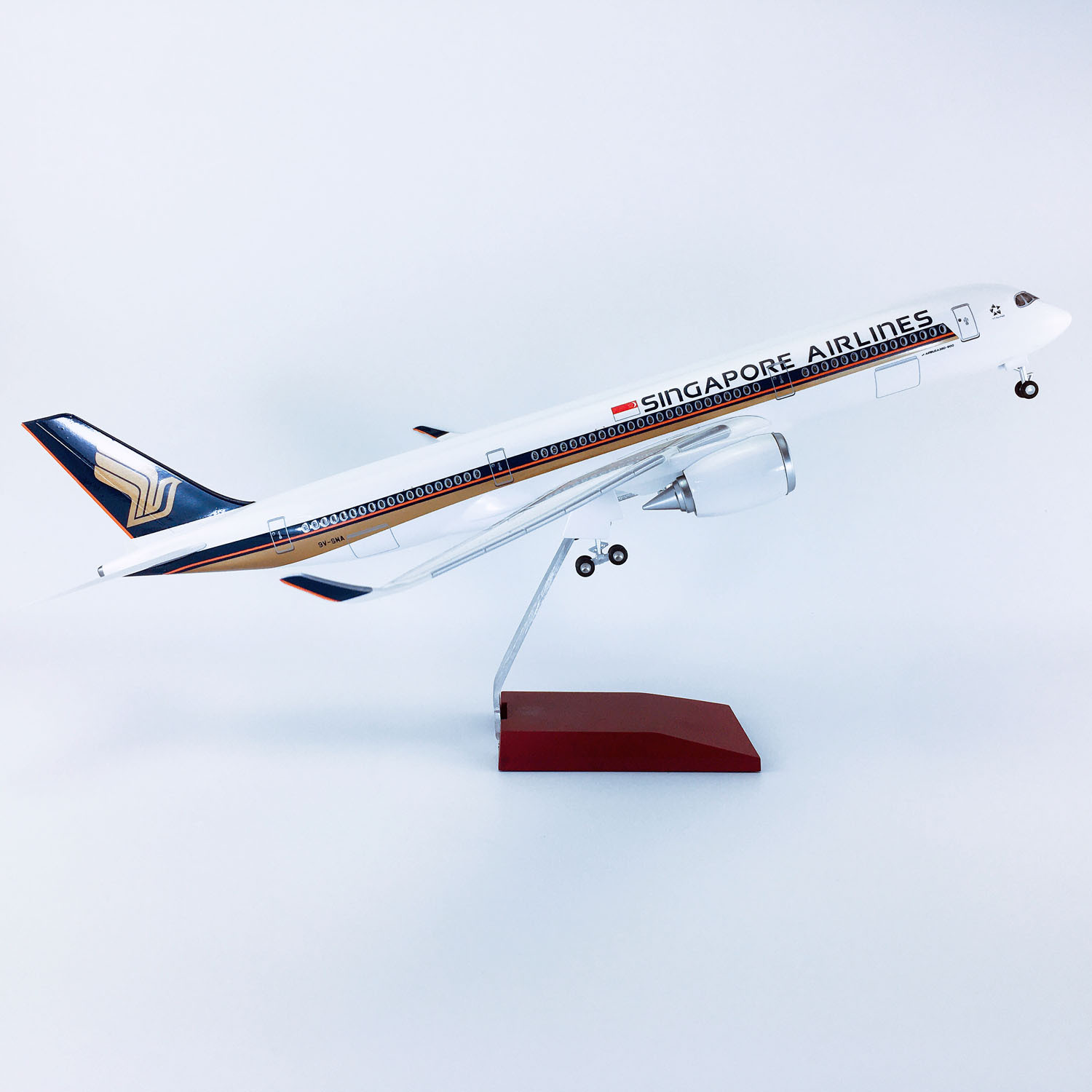 Singapore Airlines (SIA, SQ) AirBus A350-900 Airplane Model (1:144 ...