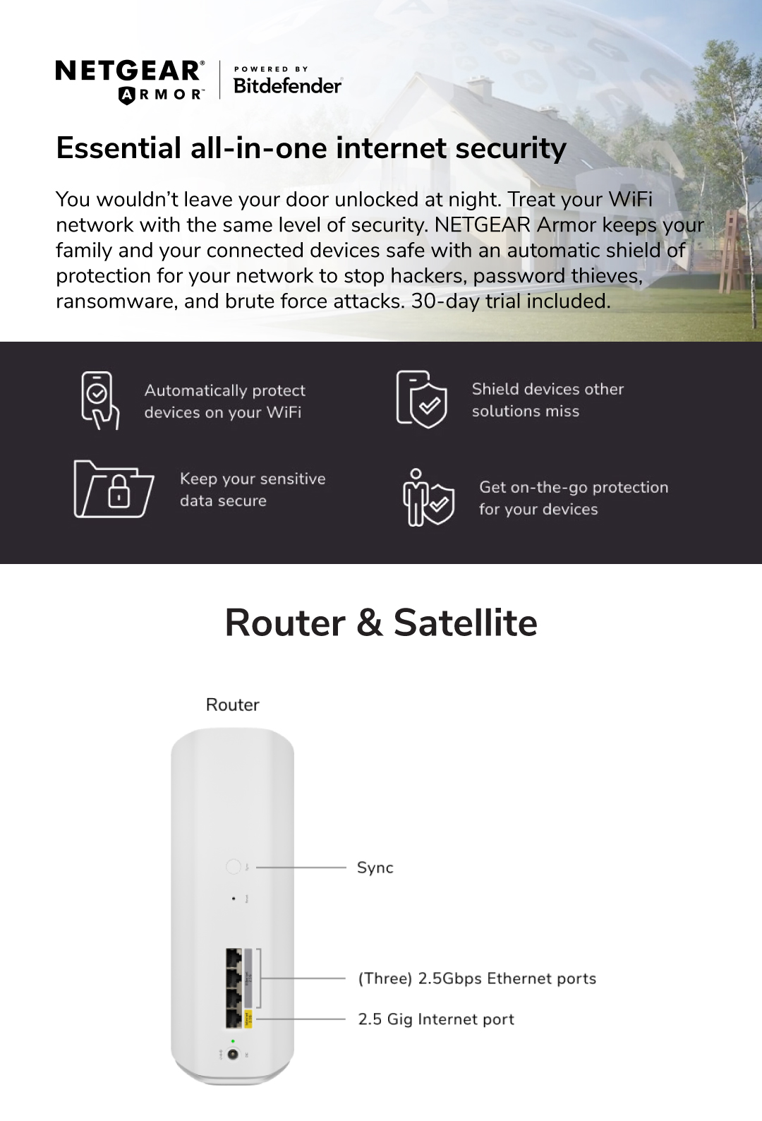 NETGEAR Orbi 770 (RBE772) WiFi 7 Mesh System: 2-Pack, Tri-Band, Up to ...