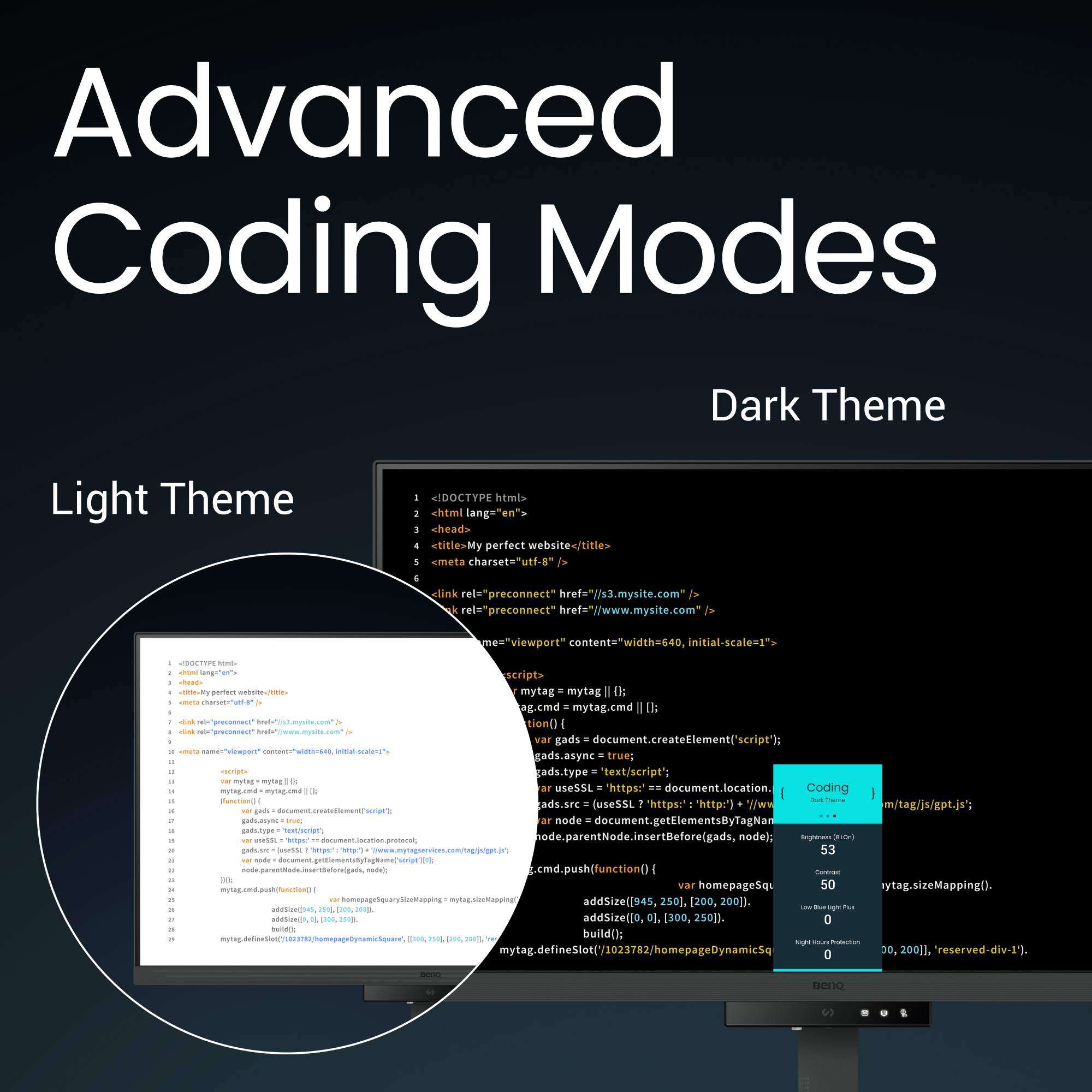BenQ RD320U Programming Monitor｜32” 4K+｜Coding Modes｜ USB Type-C｜Nano Matte Panel｜Backlight ...