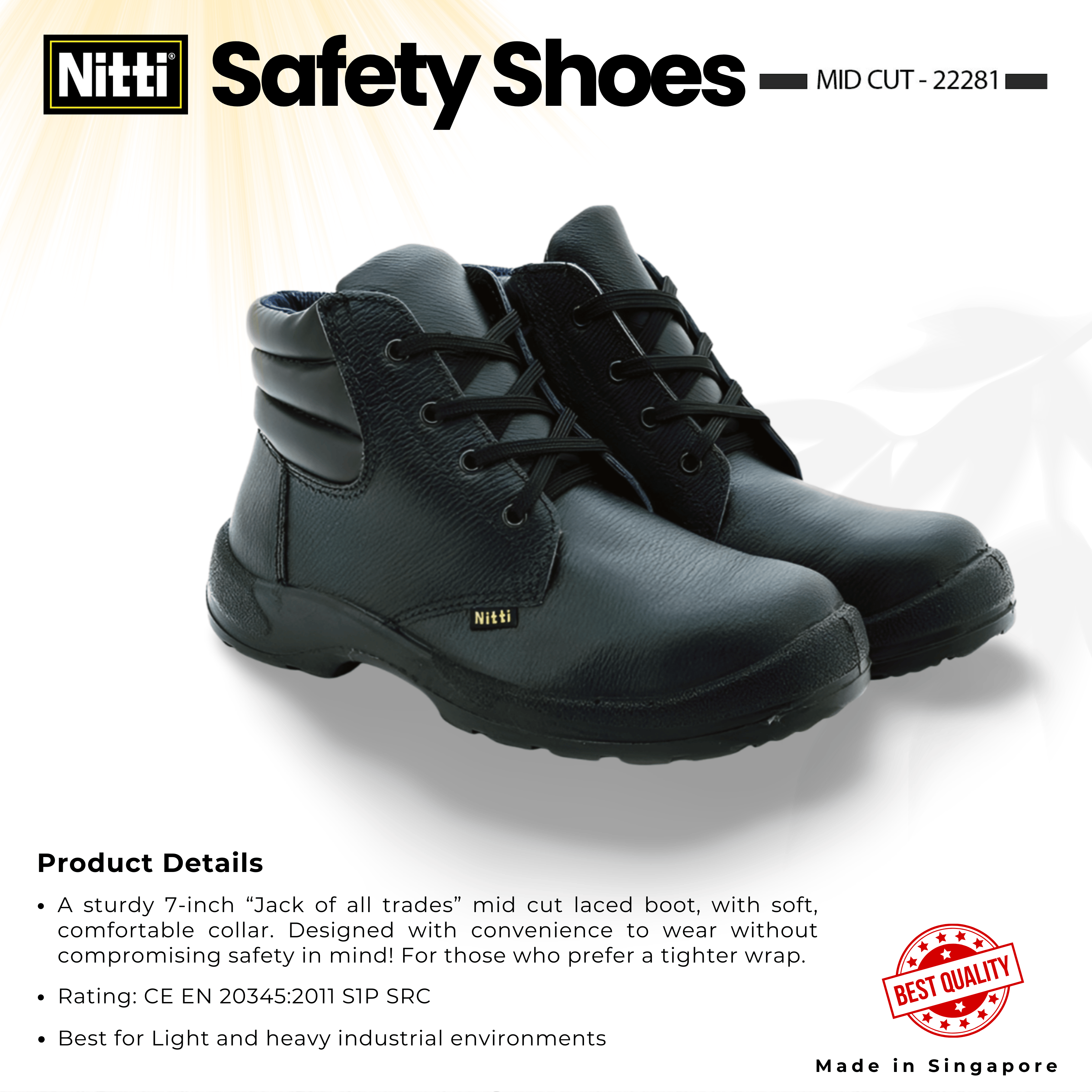 Safety Shoes/Nitti Safety Boots Low-Cut /Mid-Cut Safety Shoes ♥SG Stock ...