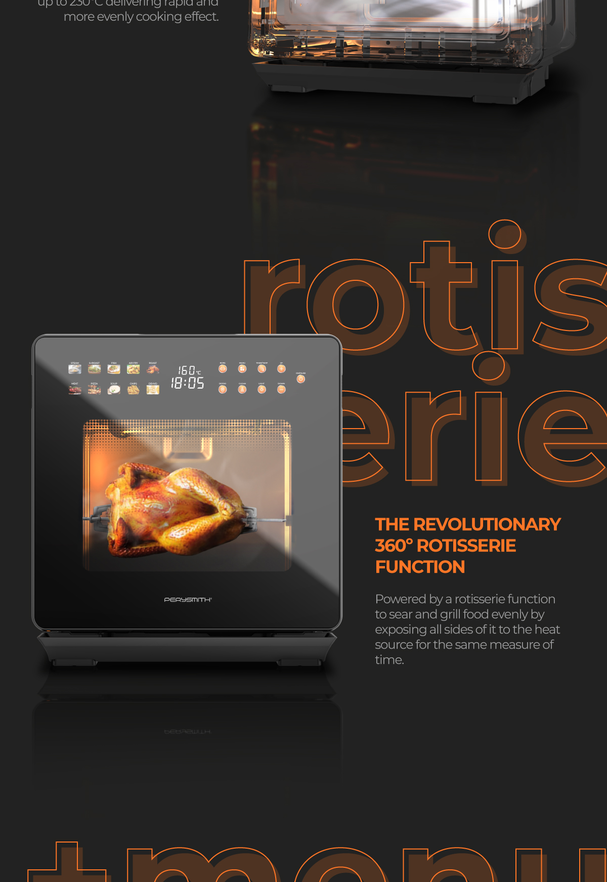 PerySmith 3-In-1 Multifunctional Steam Oven 18L | Steamer/Roast/Oven ...