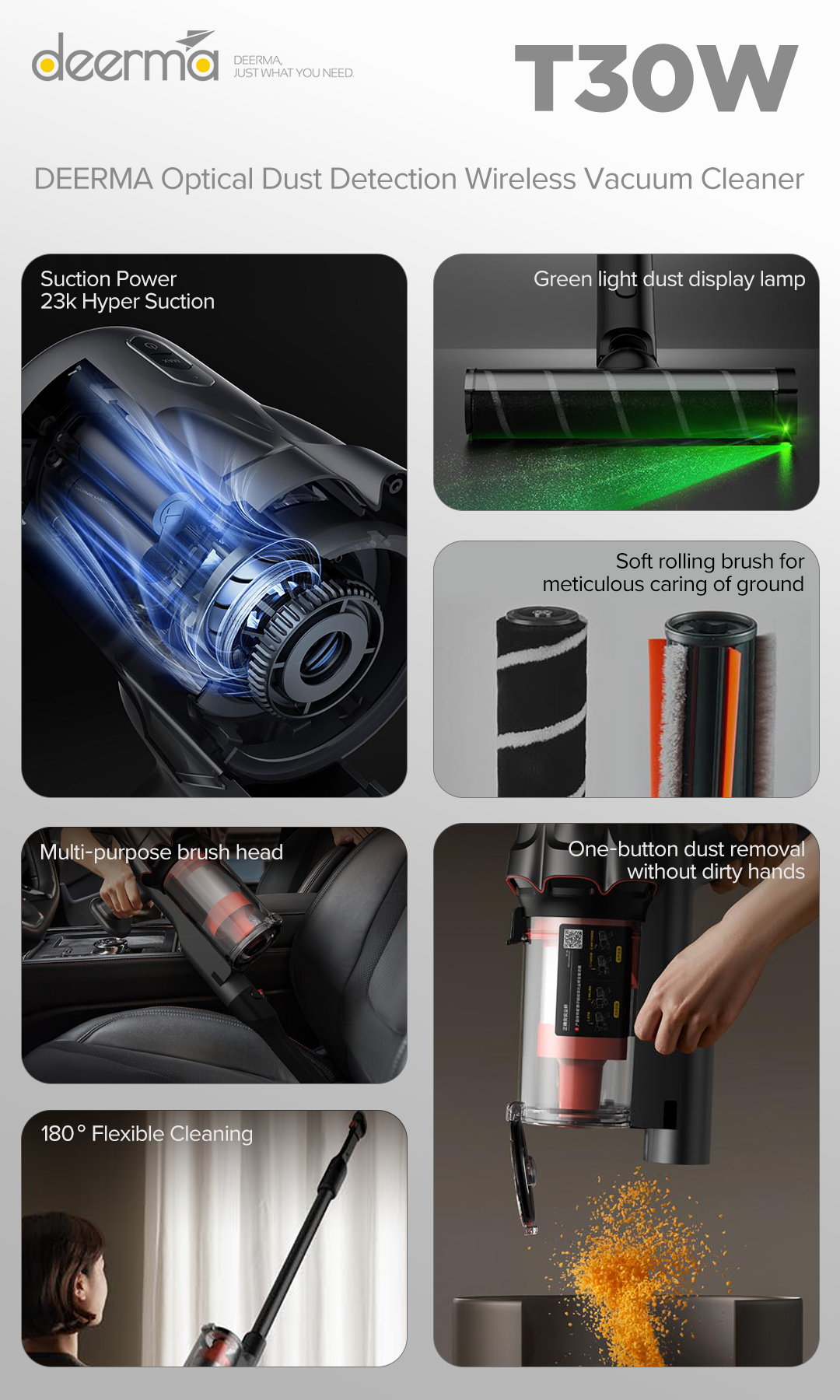 Ready Stock SG Deerma Cordless Vacuum Powerful 240W Suction HEPA LED ...