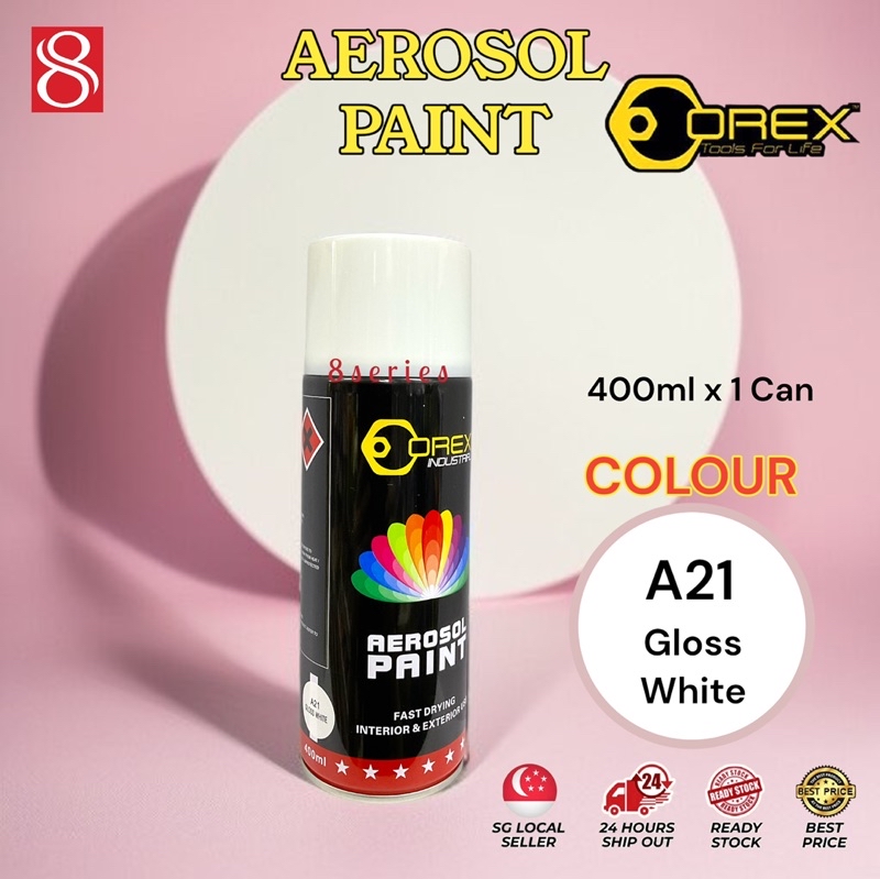 (SG SELLER ) Orex Aerosol spray paint 400ml /can , indoor outdoor spray paint | Shopee Singapore