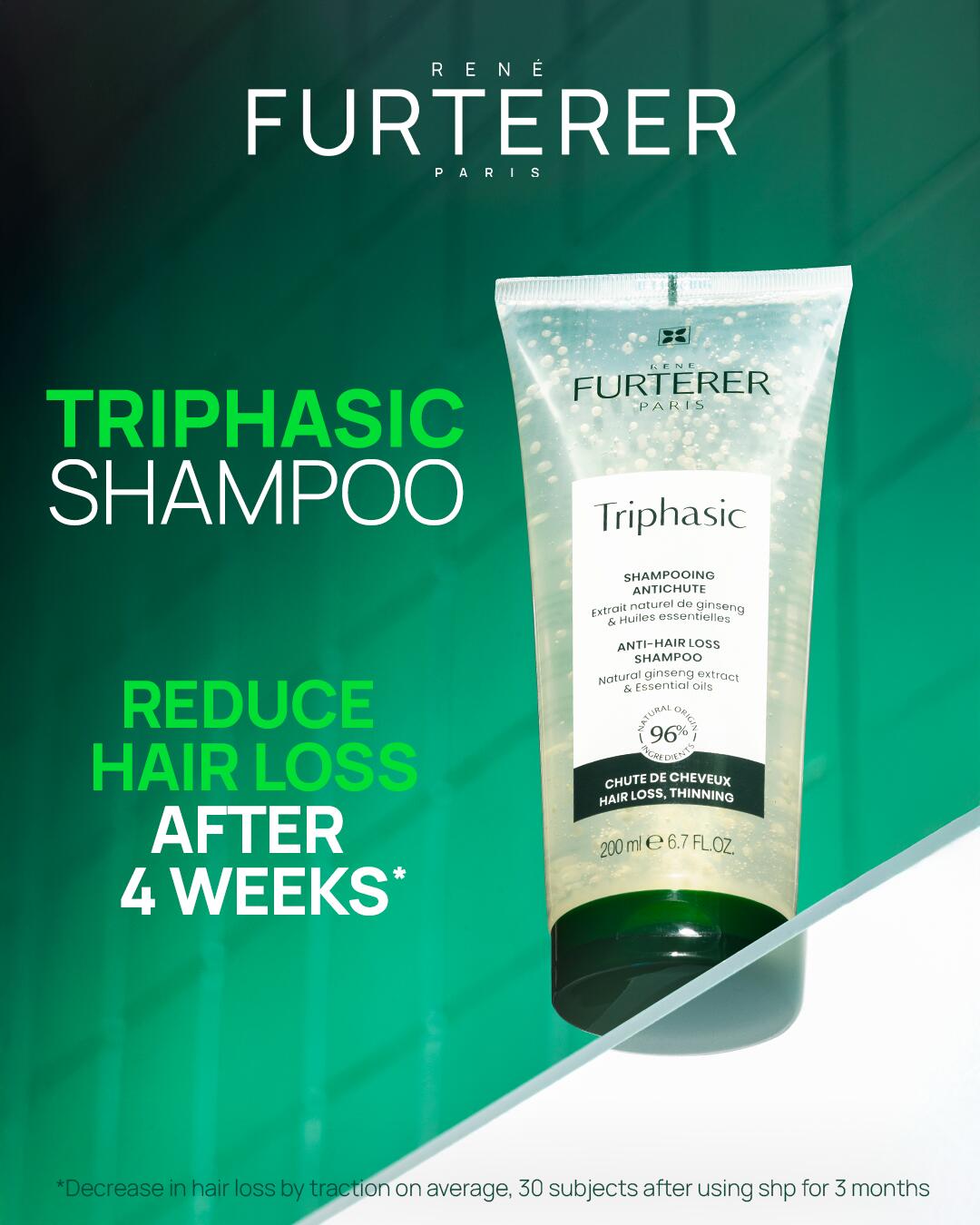 Rene Furterer Triphasic Anti-Hair Loss Shampoo 200ml | For thin / less ...
