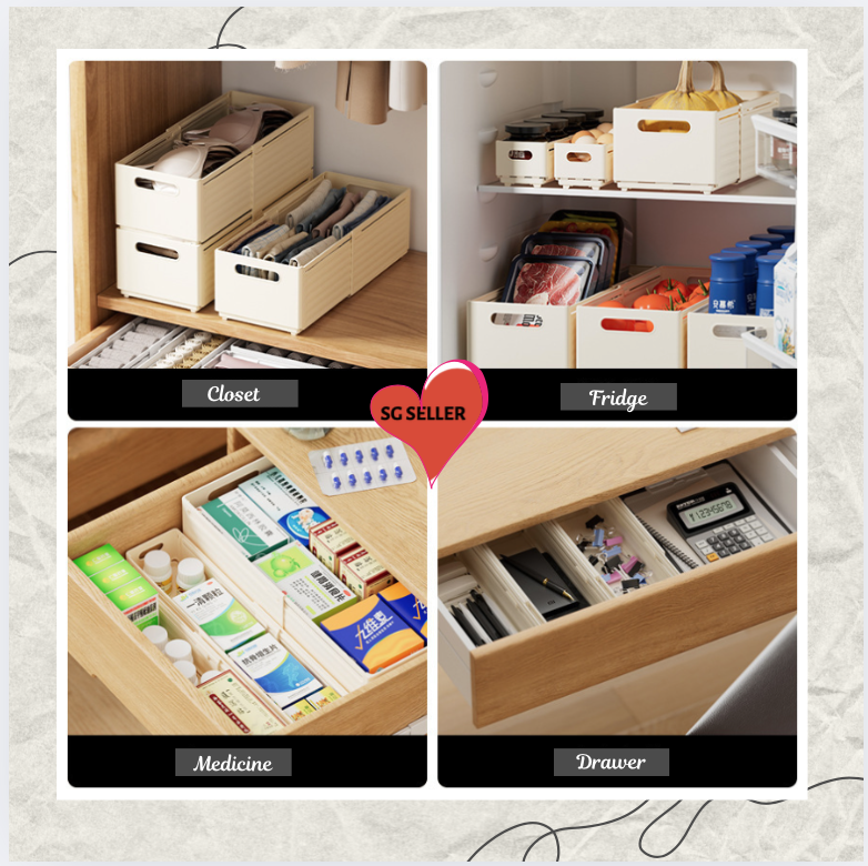 Storage Container for Kitchen Drawer Cupboard Fridge Wardrobe ...