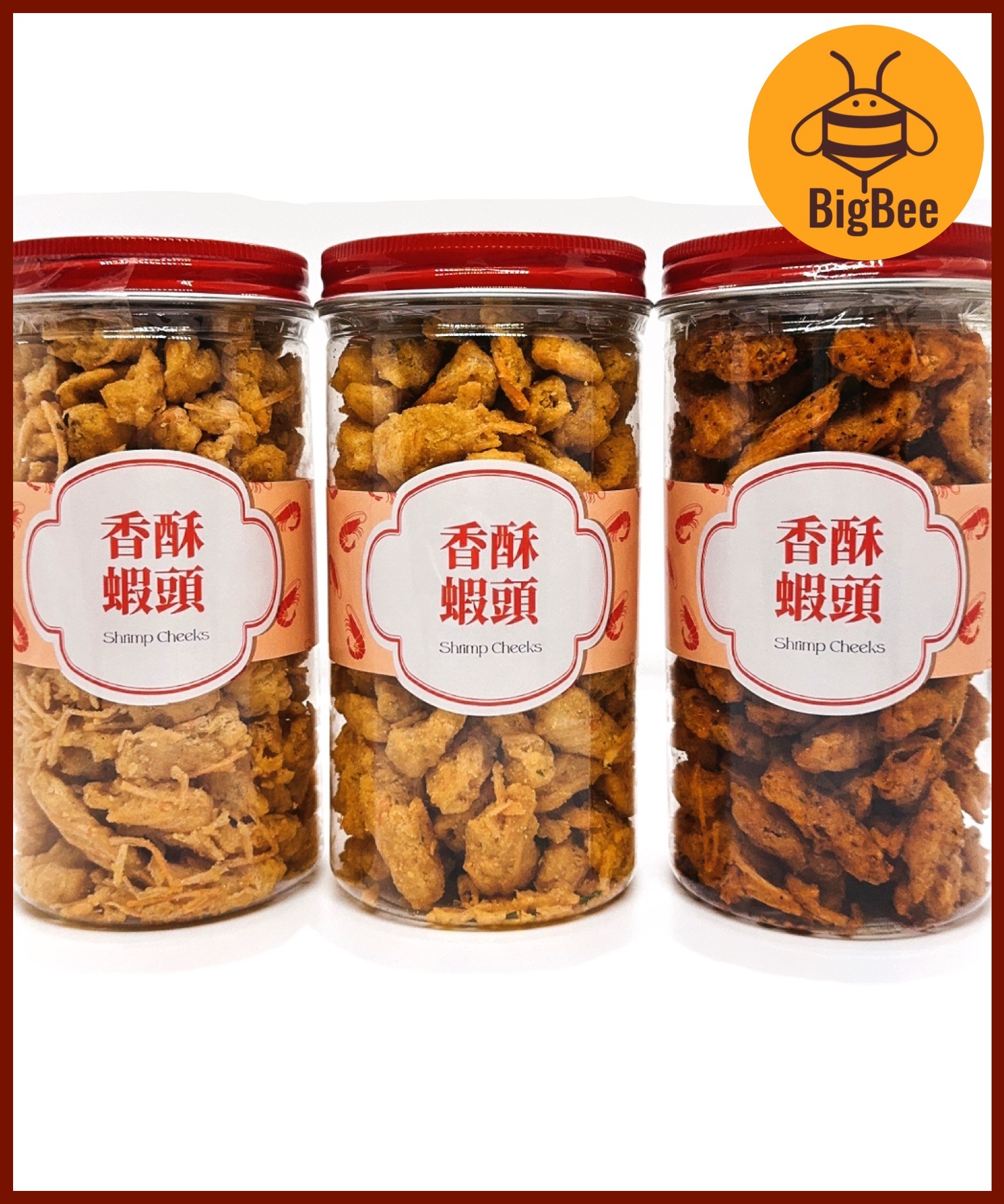 Shrimp Cheeks 香酥虾头 - 150g (Halal) Sea Salt / Salted Egg / Sichuan Hot ...