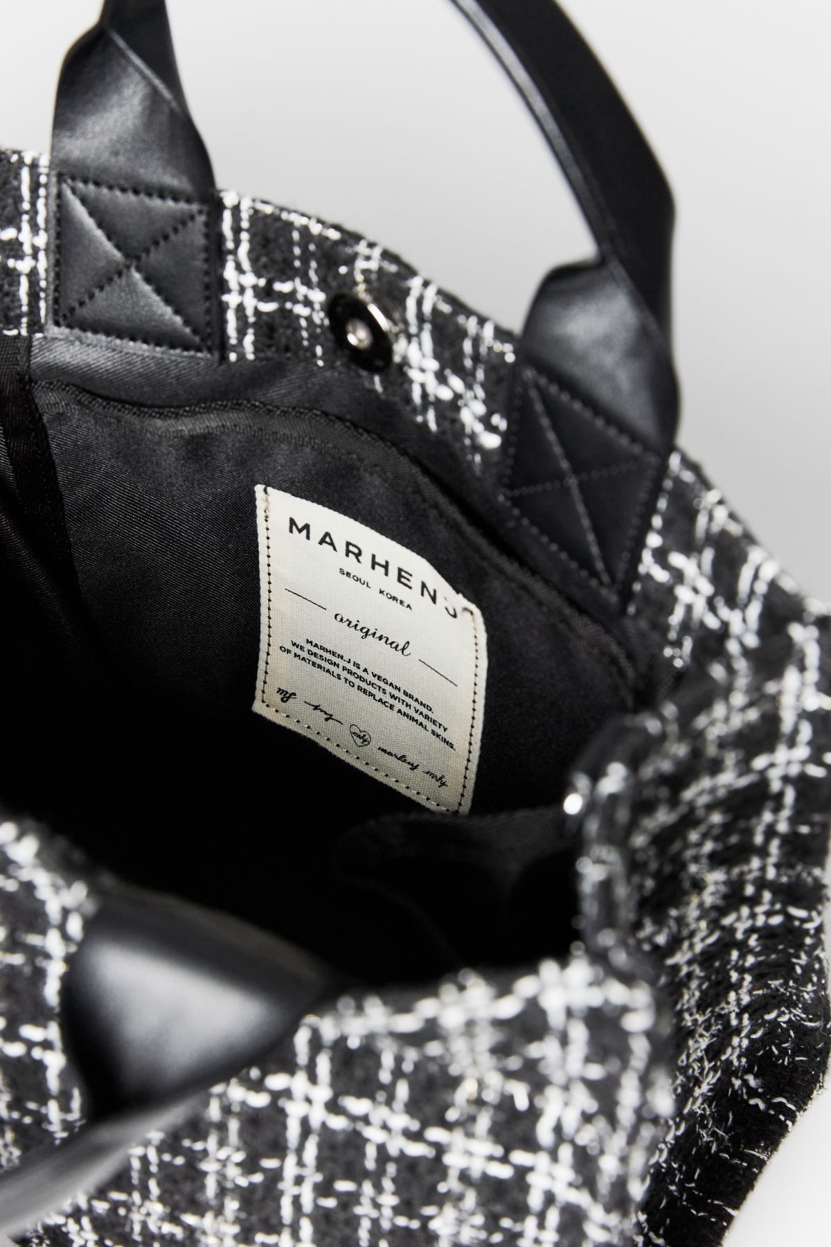 MARHEN.J Rico Mini Tweed Tote shoulder bag MJ24PP11RCMNTBK | Shopee ...