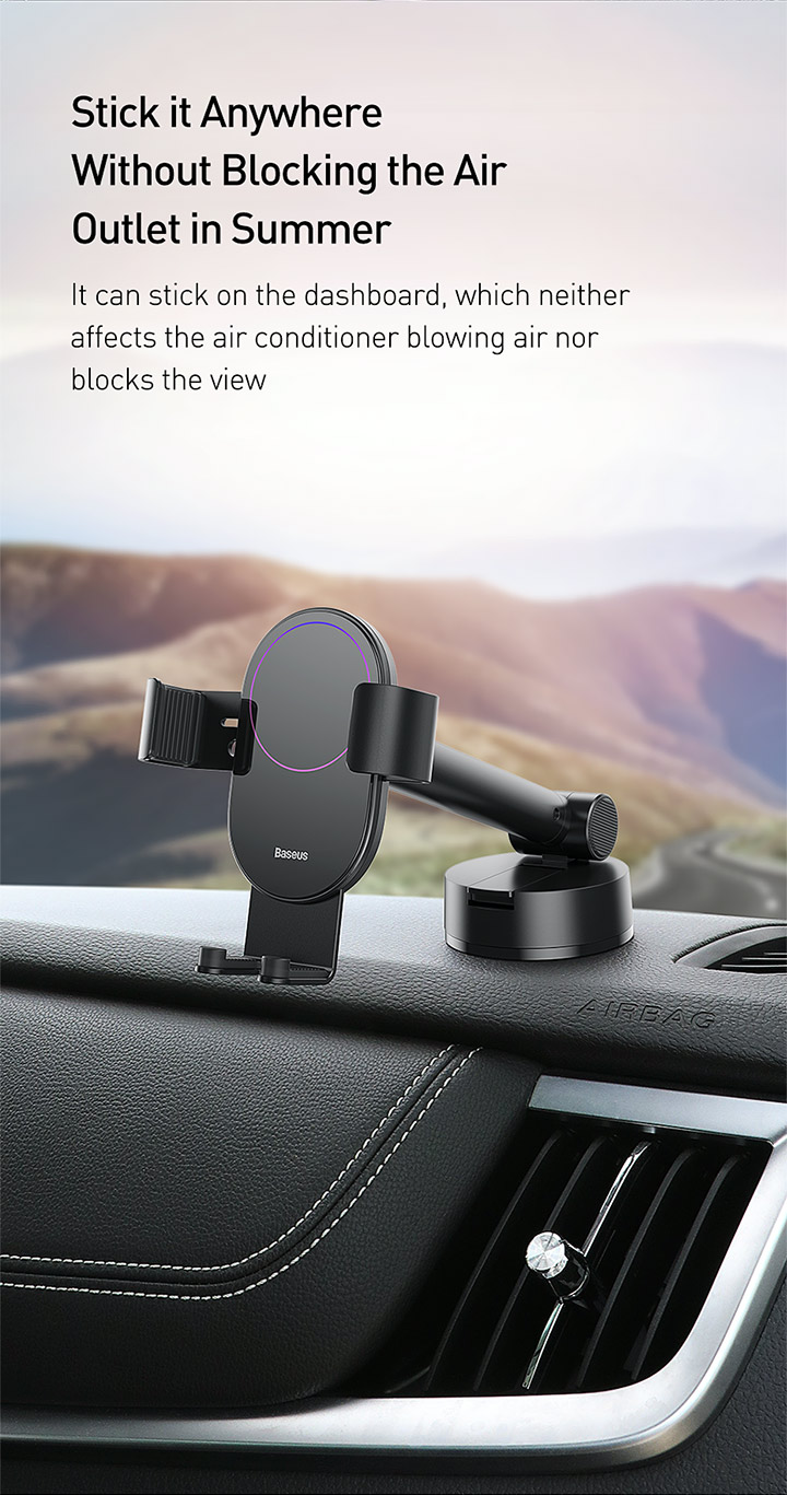 Baseus Gravity Car Phone Holder with Suction Base Retractable ...