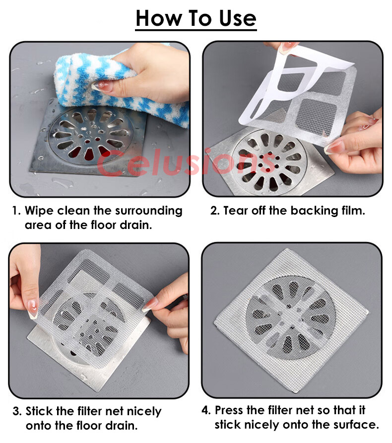 【SG Seller】 ️️Disposable Floor Drain Filter Net ️️ Hair Strainer ...