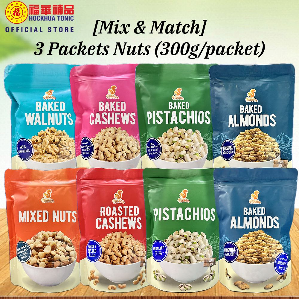 [Mix & Match] 3 Packets - Pistachios/ Walnuts/ Almond/ Cashew/ Mixed ...