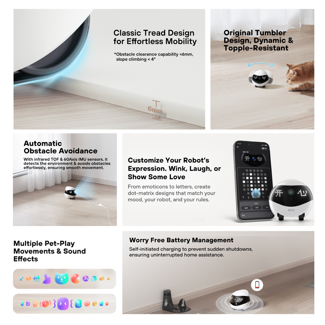 [Official Store] Enabot EBO Air 2 Movable CCTV Camera | 2K | Night ...