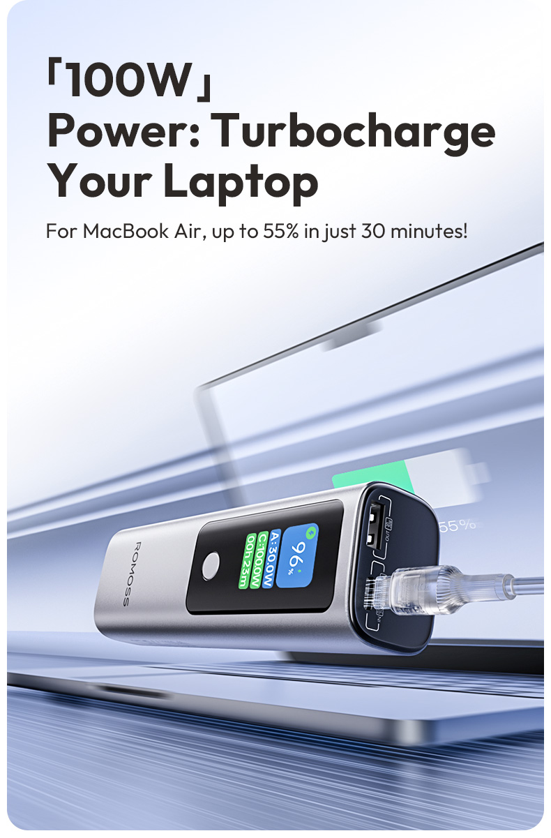 Romoss PPU-10 1000mAh PD100W Type-C Two-Way Super Fast Charging Qc 3.0 ...