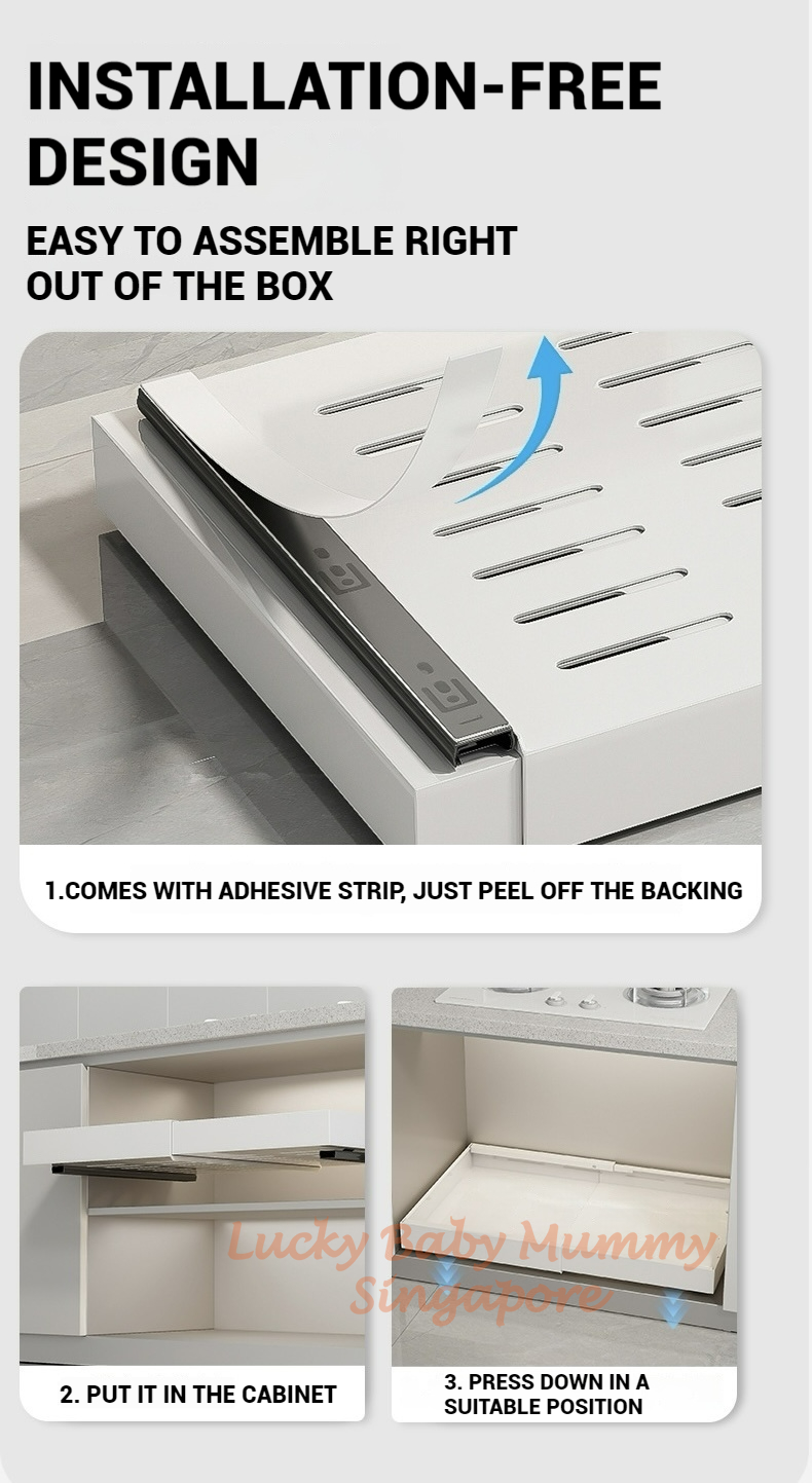 Extendable Pull- Out Drawer Organizer/ Kitchen Storage / Condiments ...