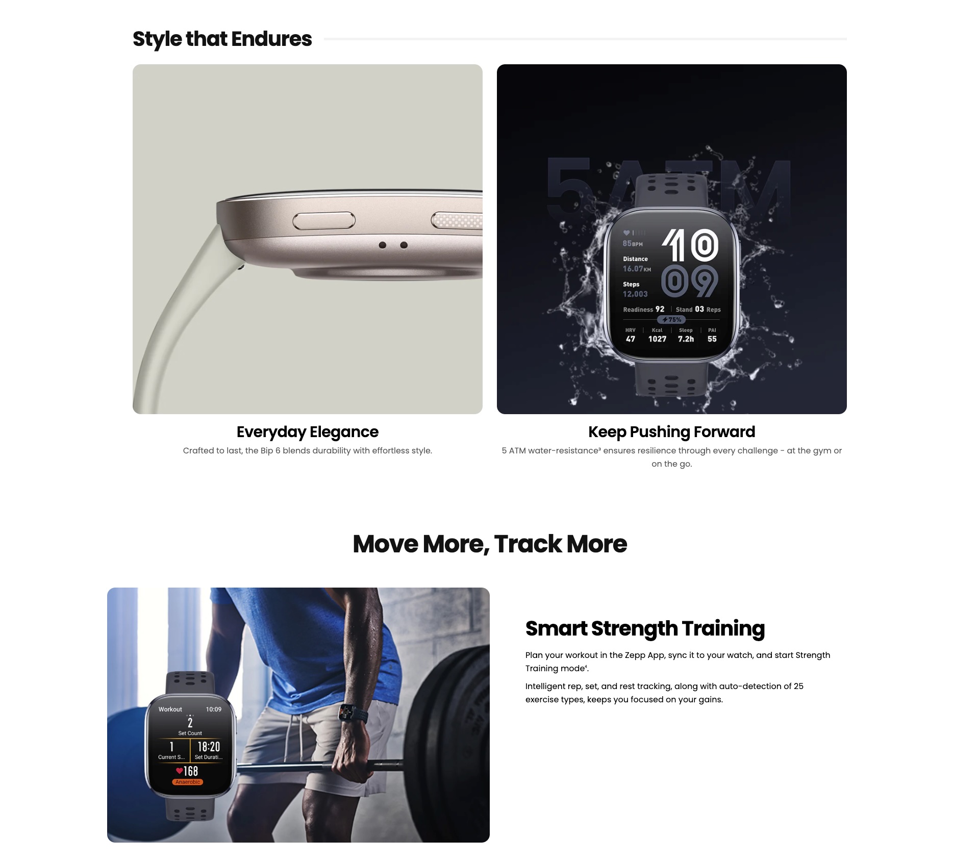 Amazfit Bip 6 Fitness Smartwatch | 1.97" AMOLED | 140+ Workout| Offline ...