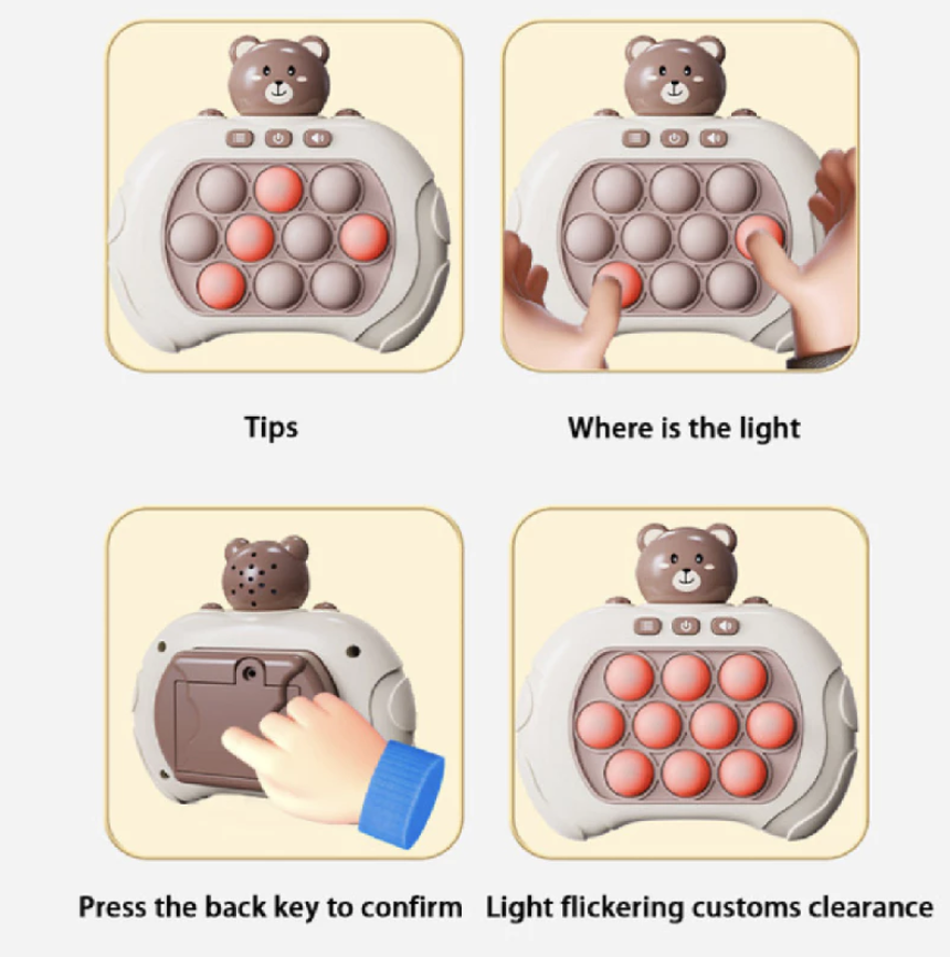Pop It Quick Push Bubbles Electronic Children Handheld Stress Relief ...