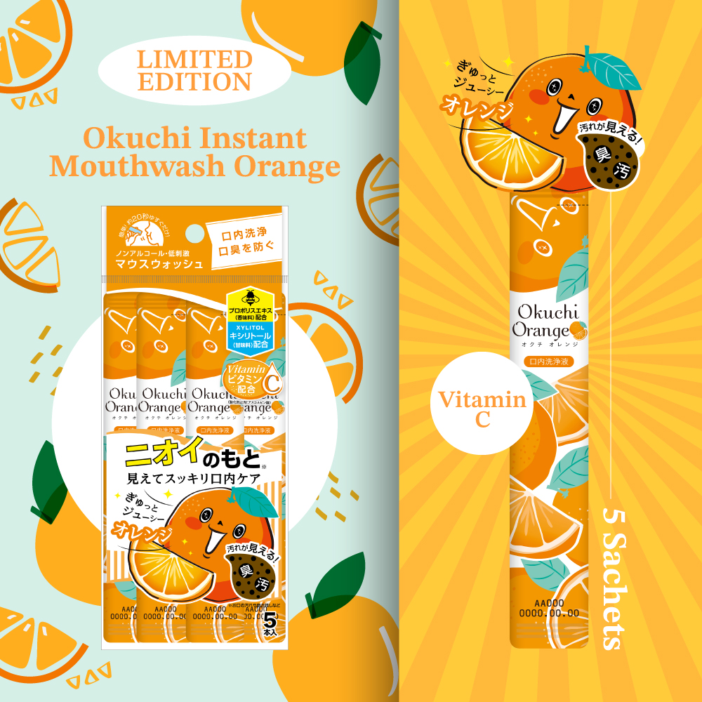 Okuchi Instant Mouthwash Lemon | Mint | Cherry | Apple | Peach ...