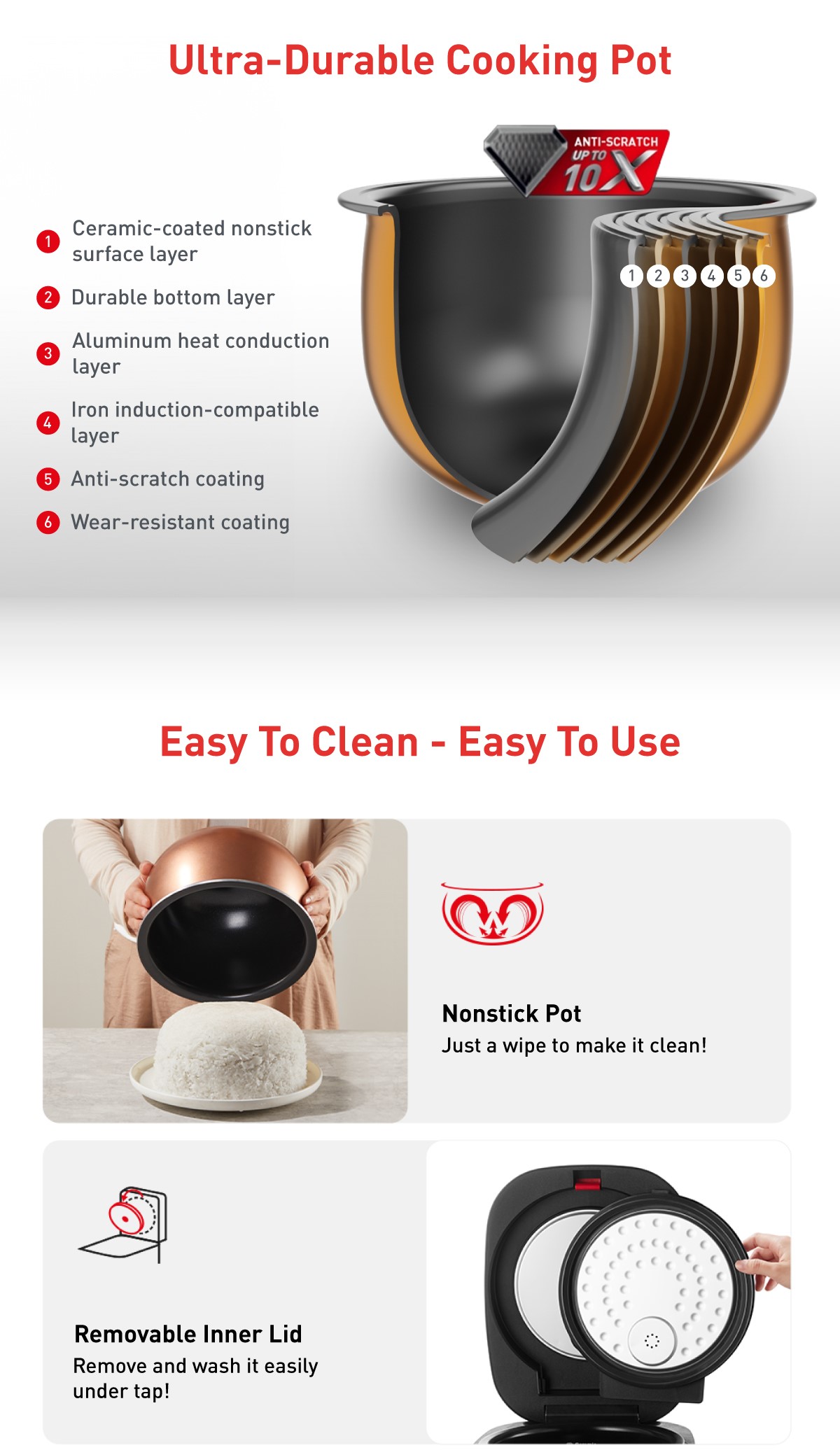 Tefal Rice Master Max Induction Fuzzy Logic Rice Cooker 1.8L RK8198 ...