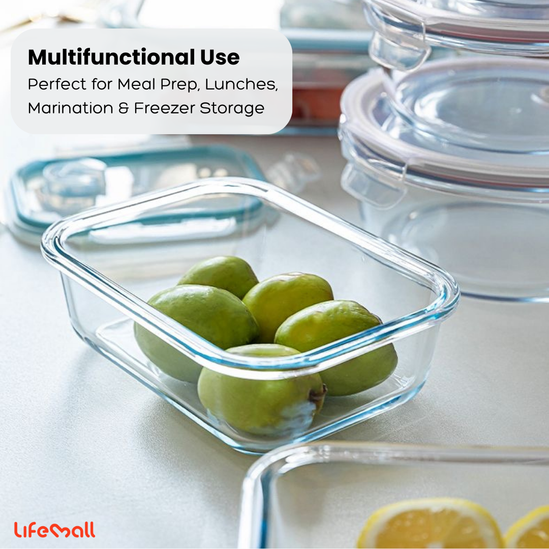 LifeMall - FlexSeal Glass Food Container | Glass Lunch Box ...