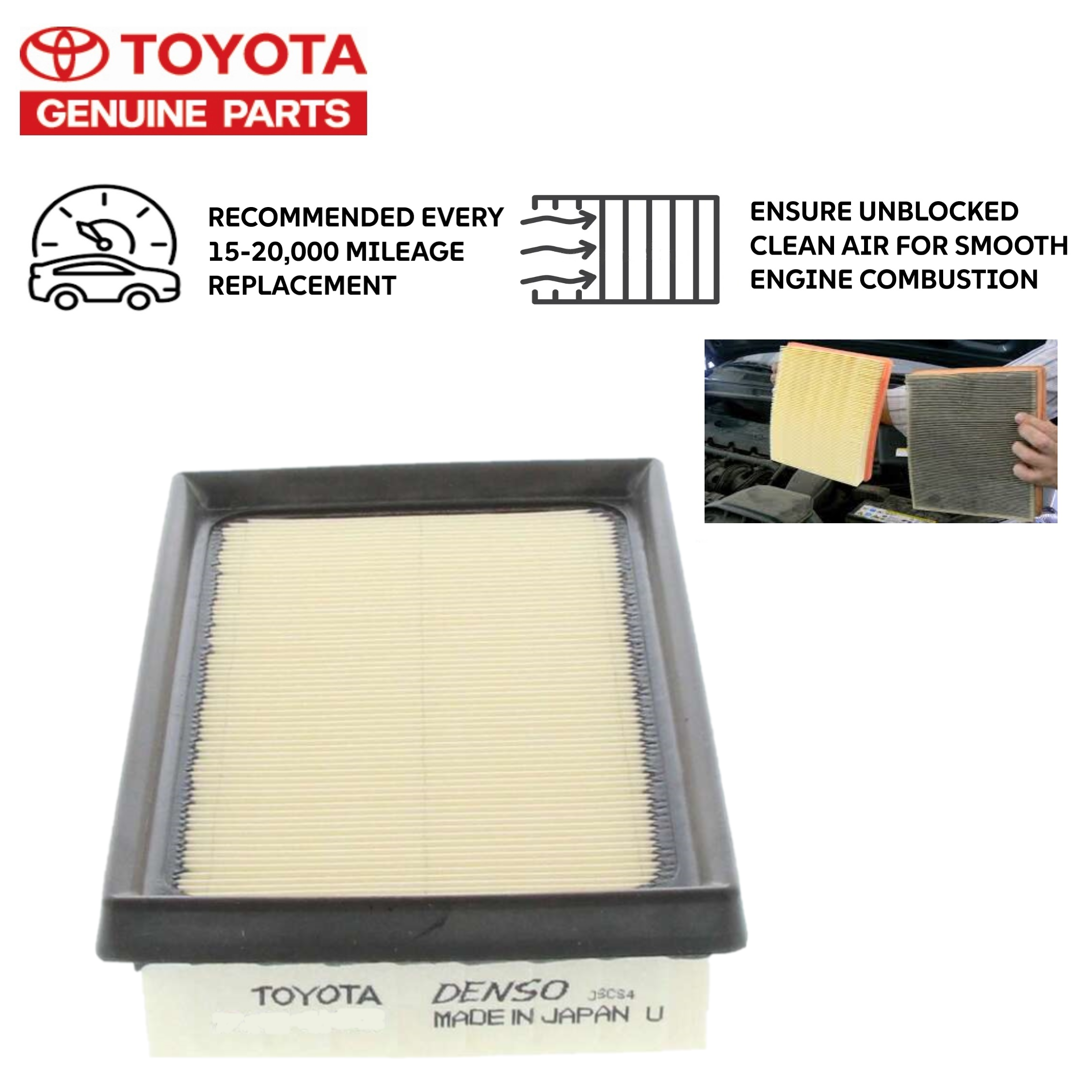 TOYOTA NOAH VOXY LANDY HYBRID 1.8L ( ZWR90 / ZWR90C ) ENGINE AIR FILTER ...