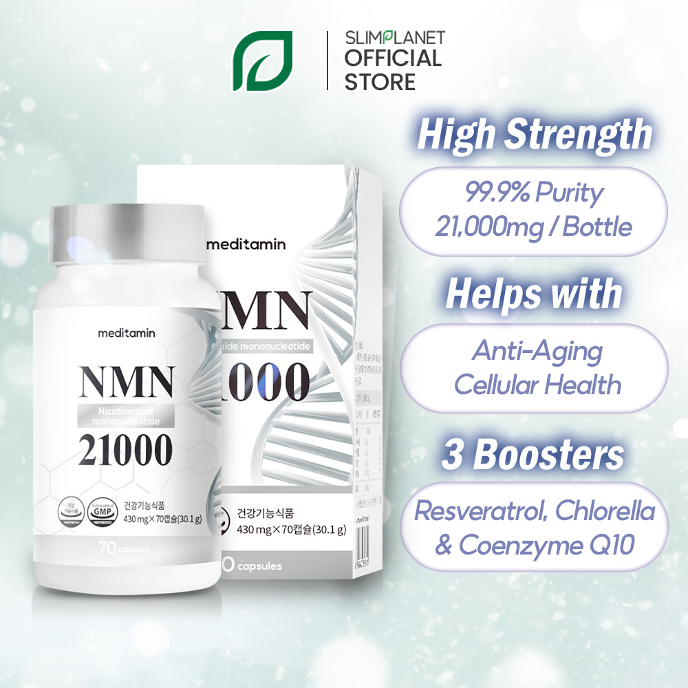 [Slimplanet] NMN21000 : Anti-Aging Supplement with 300mg NMN, CoQ10 & Resveratrol (70-Day Supply ...